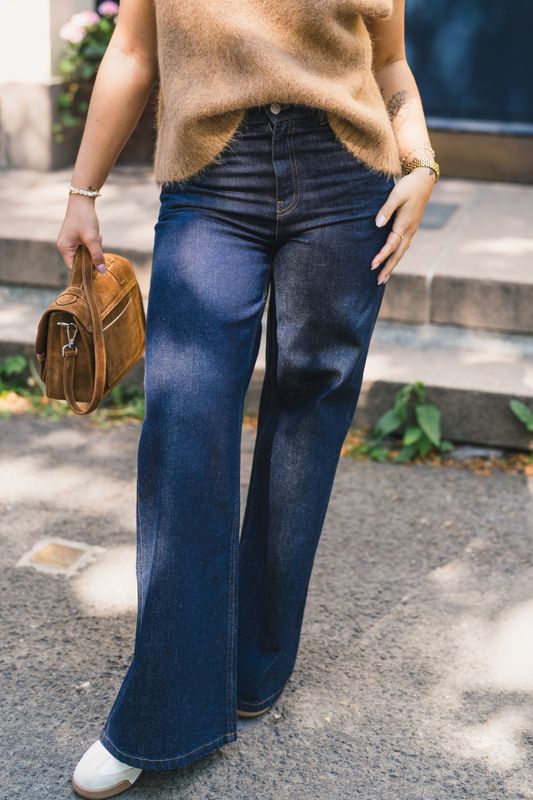 Adna Alena Pants Dark Blue Wash - Vakre Vene