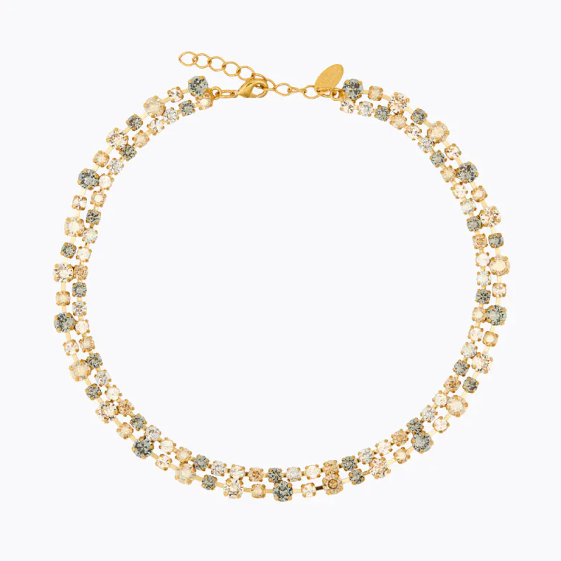 Mini Pomona Necklace Gold Black Golden Combo - Vakre Vene